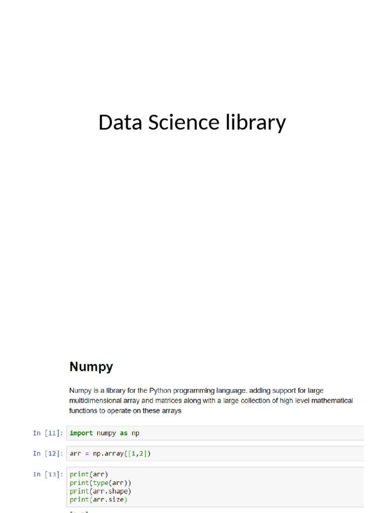 3.data Science Library | PDF