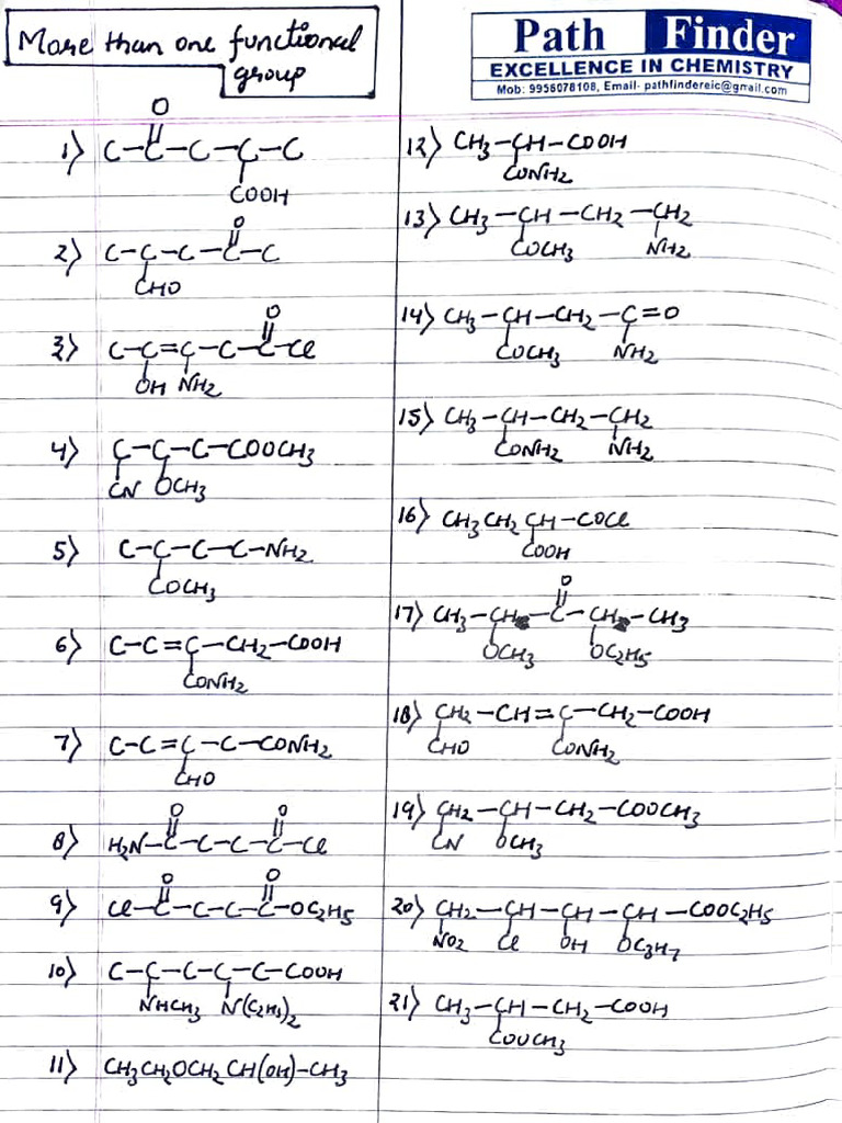 IUPAC More Than One Functional Group | PDF