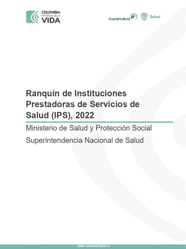 Ranquin Ips 2022 | PDF | Cuidado de la salud | Politica social