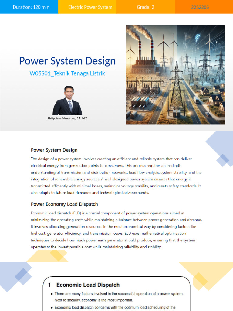 W05S01 Power System Design | PDF