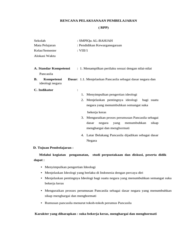 13. Lampiran Rpp Full | PDF