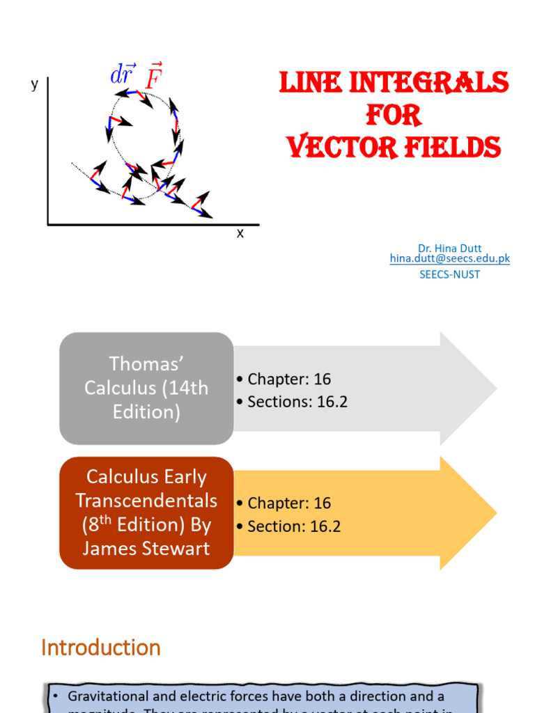 Line Integrals For Vector Fields | PDF | Integral | Flux
