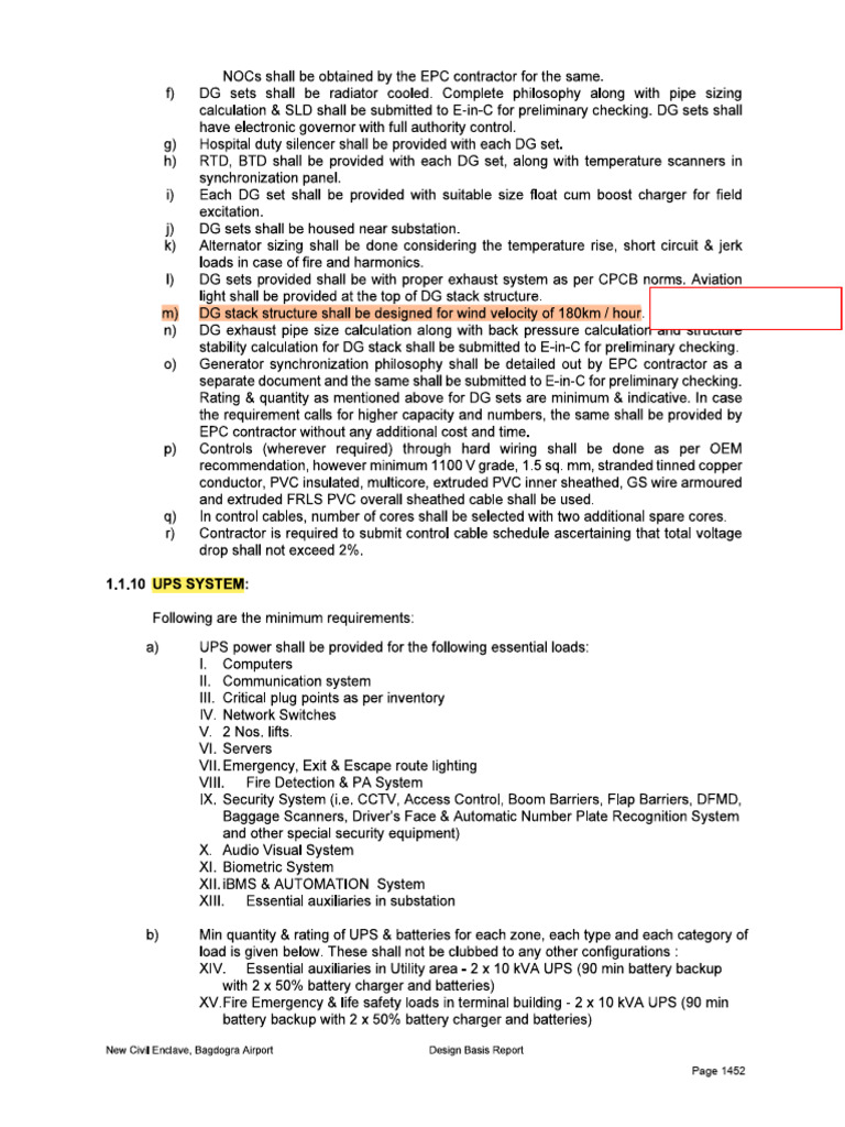 DBR Details DG Stack Wind Velocity | PDF