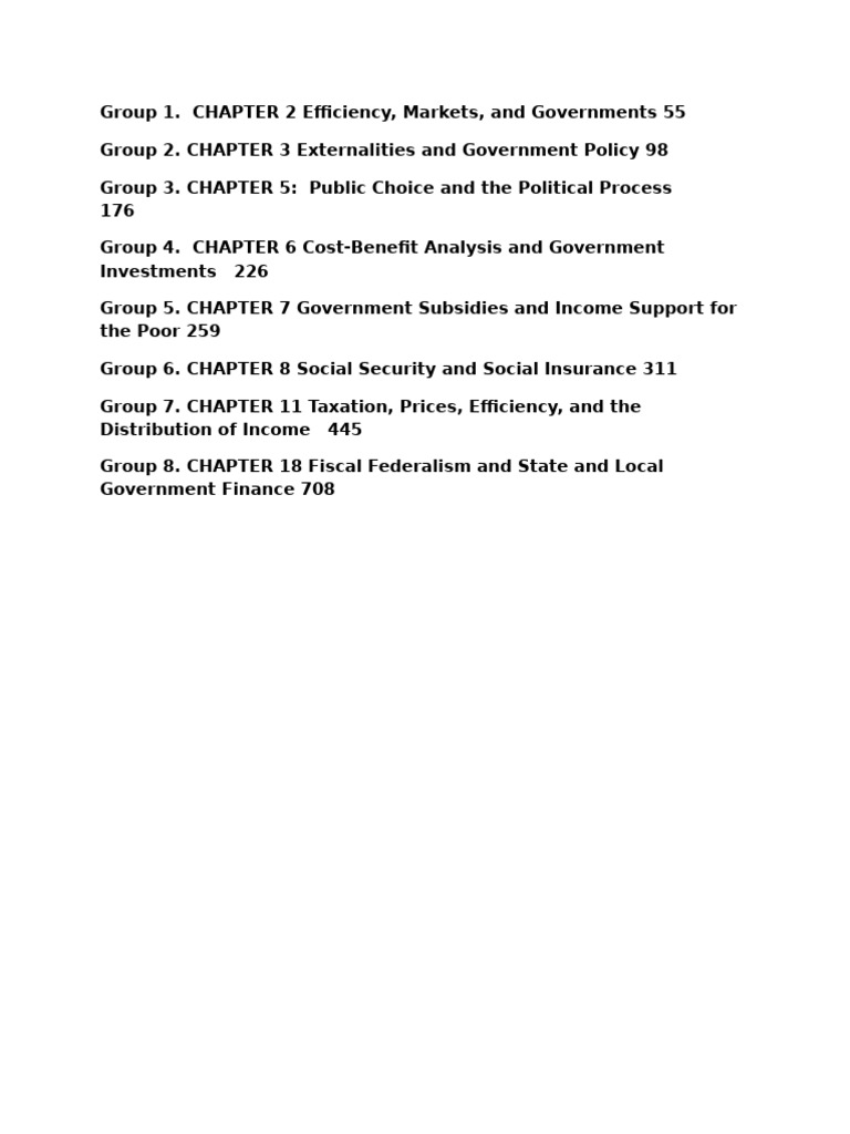 Government Policy and Economic Efficiency | PDF