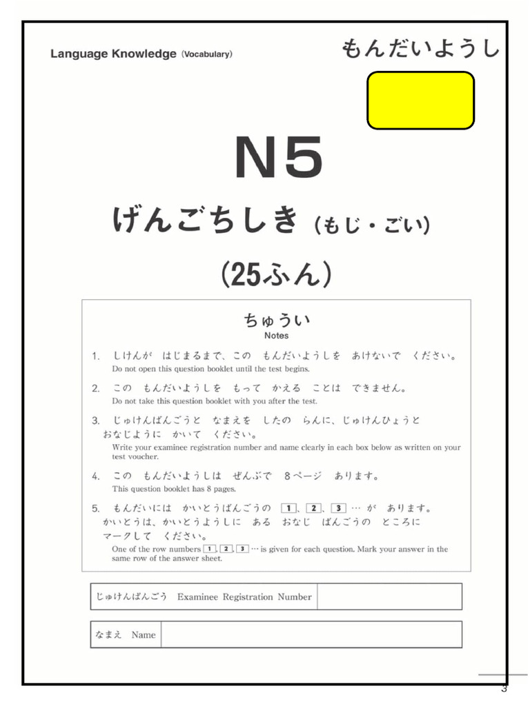 N5 Paper 3 Vocabulary | PDF