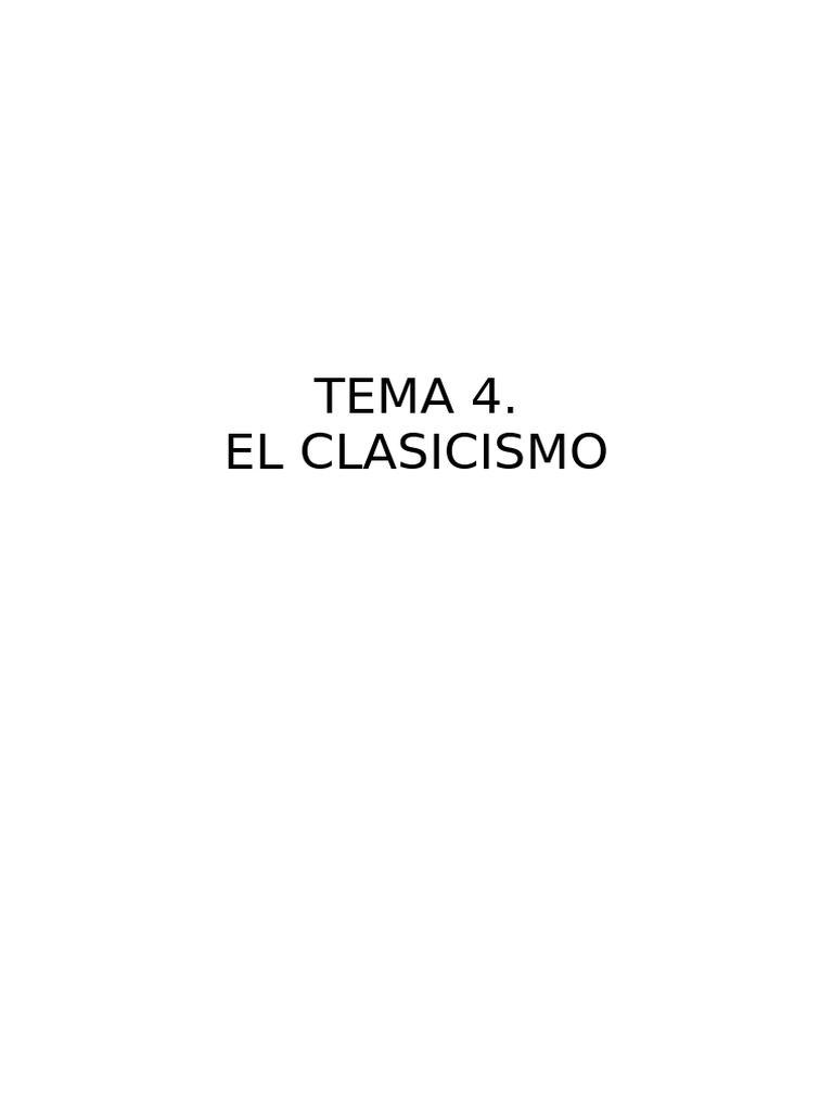 Clasicismo Resumido (2º Eso) | PDF | Periodo Clásico (Música) | Sonata