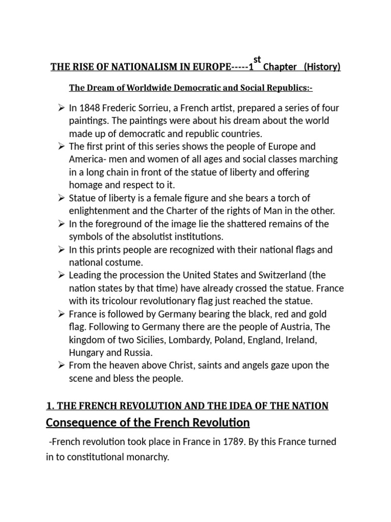 1.the Rise of Nationalism in Europe | PDF | French Revolution | France