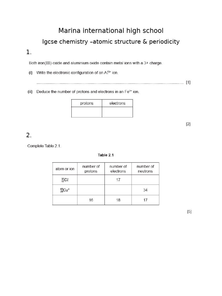 Atomic Structure & Periodicity New | PDF