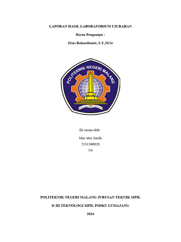 Laporan Praktikum Lab Uji Bahan | PDF