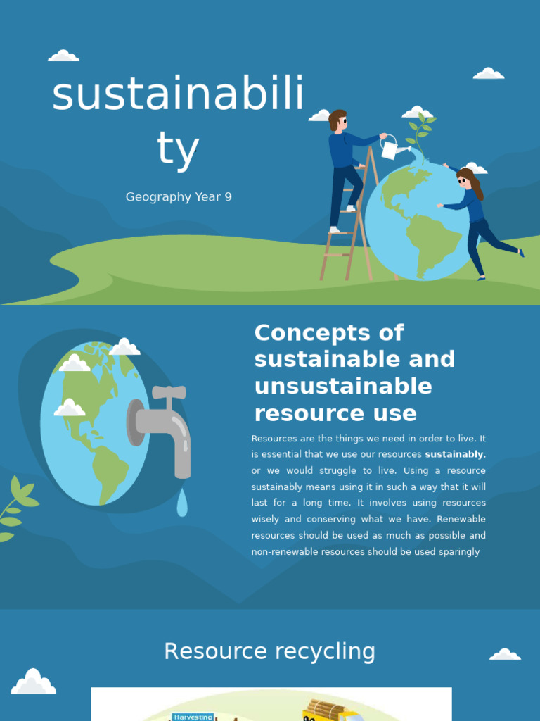 Sustainable Resource Use in Geography | PDF