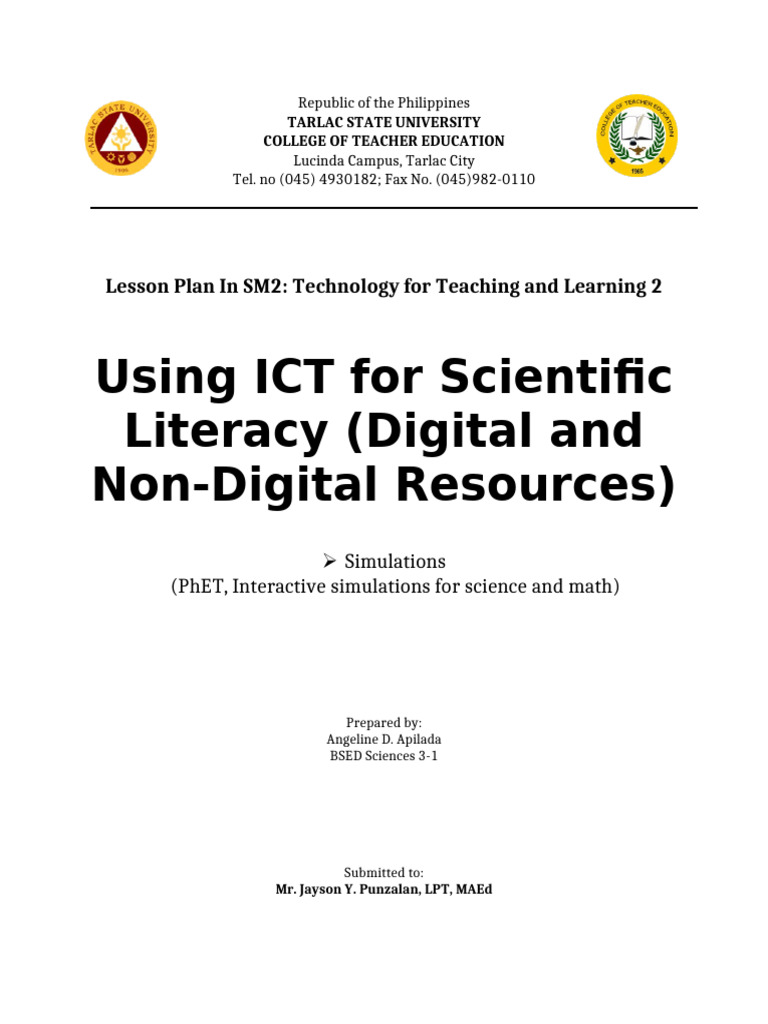 Apilada Lesson Plan SM2 | PDF | Simulation | Learning