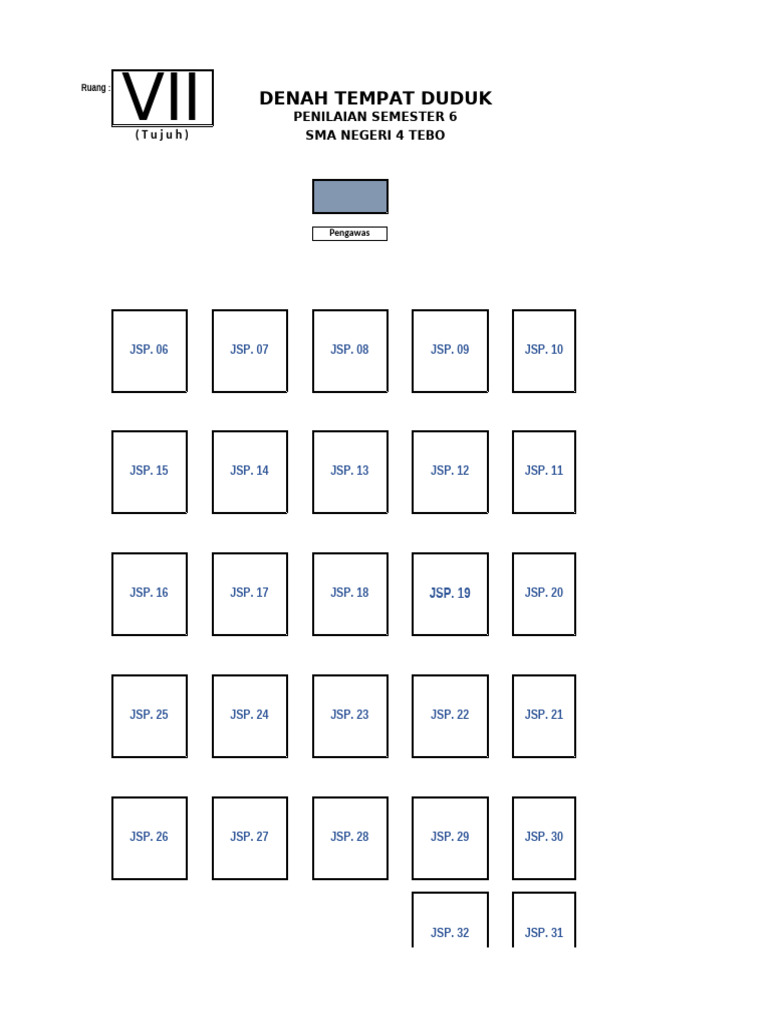 Denah Tempat Duduk | PDF