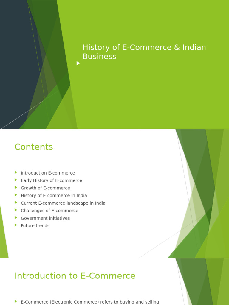 History of E-Commerce & Indian Business | PDF | E Commerce | Information Technology