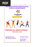 Practical File 2024 Physical Education Class 12 | PDF