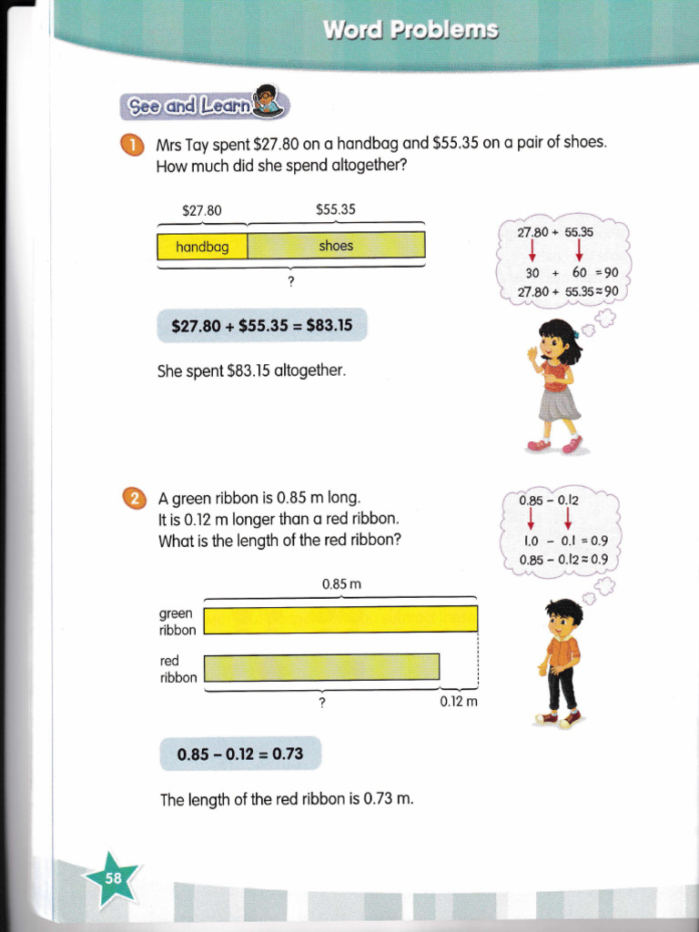 SB Word Problem Subtraction | PDF