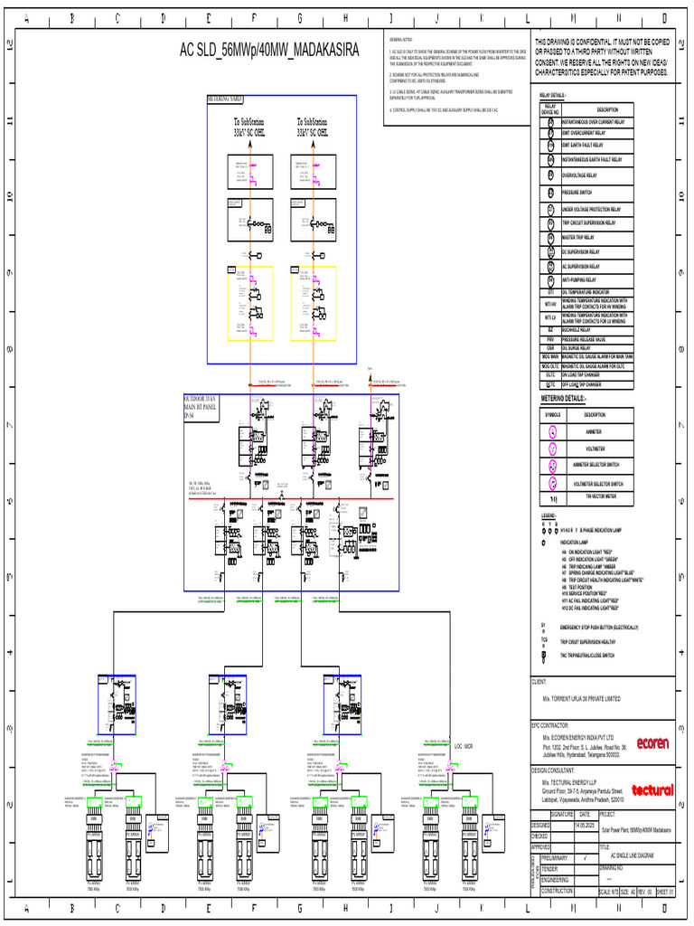 40 MW SLD - 14 05.2025.layout1 | PDF | Relay | Electronic Engineering