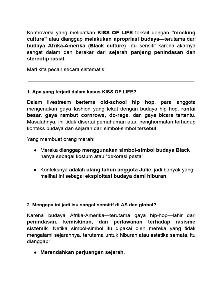 Kontroversi KIOFkarena Apropriasi Budaya | PDF