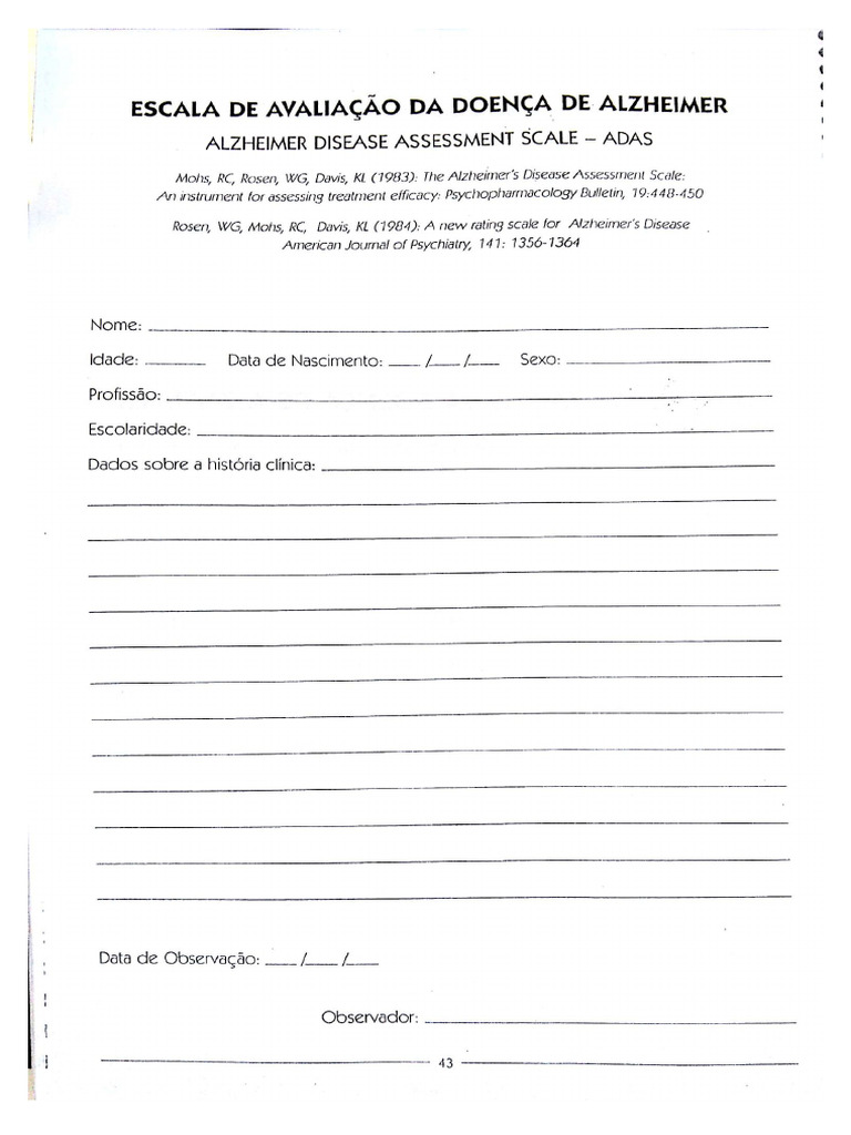 ADAS - Cog e ADAS-NCog - LauraLemos | PDF