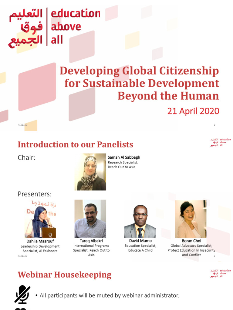 Developing Global Citizenship Panel CIES 2020 Presentation | PDF ...