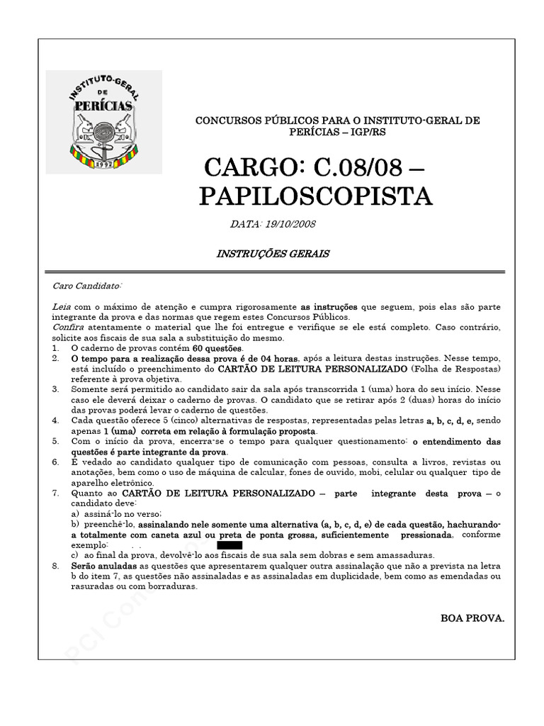 c08 Papiloscopista Junta | PDF | Ácido | Botão Ctrl
