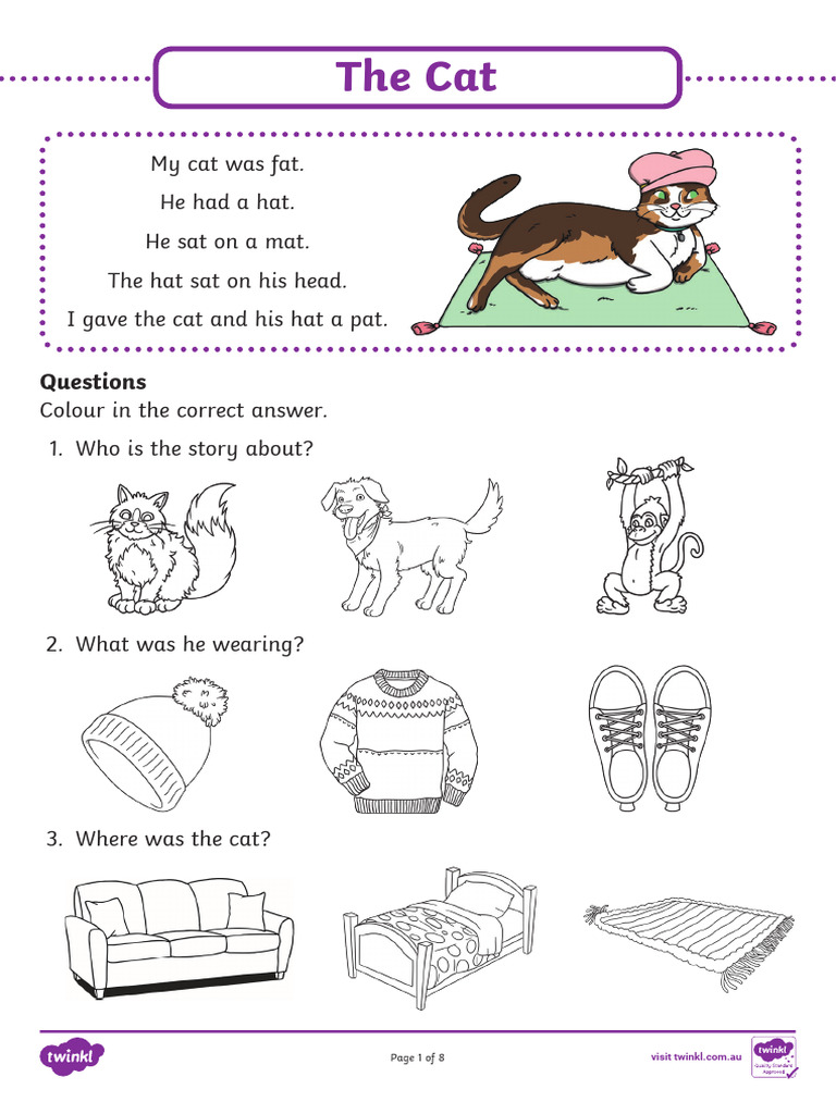 Foundation CVC Reading Comprehension - Ver - 1 | PDF
