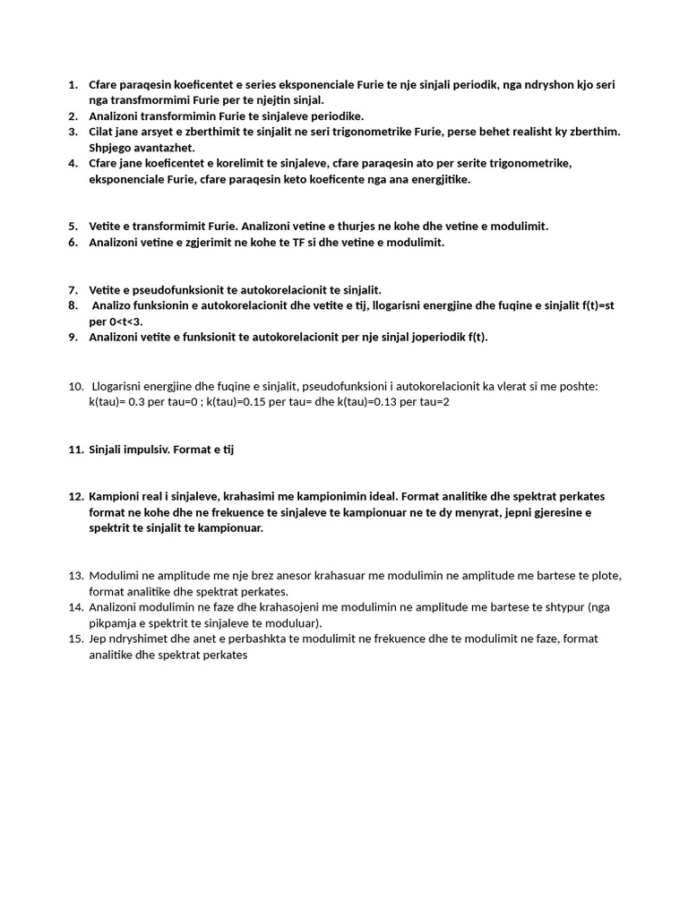Pyetje Teorike | PDF