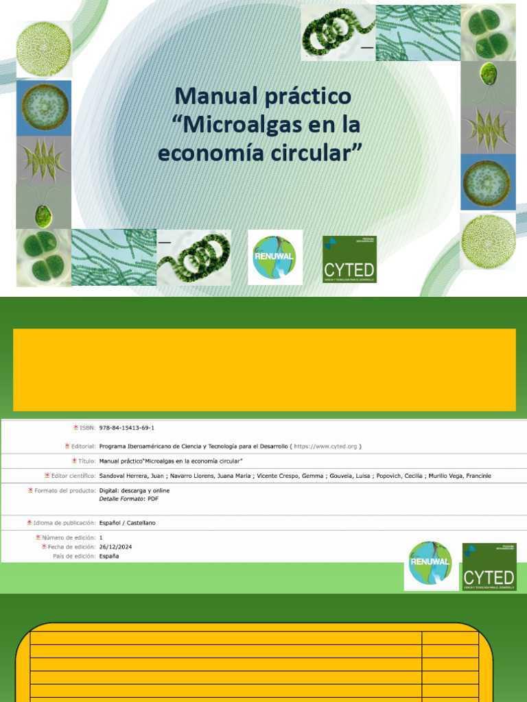 MICROALGAS Manual Práctico 2024r | PDF | Evaluación del ciclo de vida | Biocombustible
