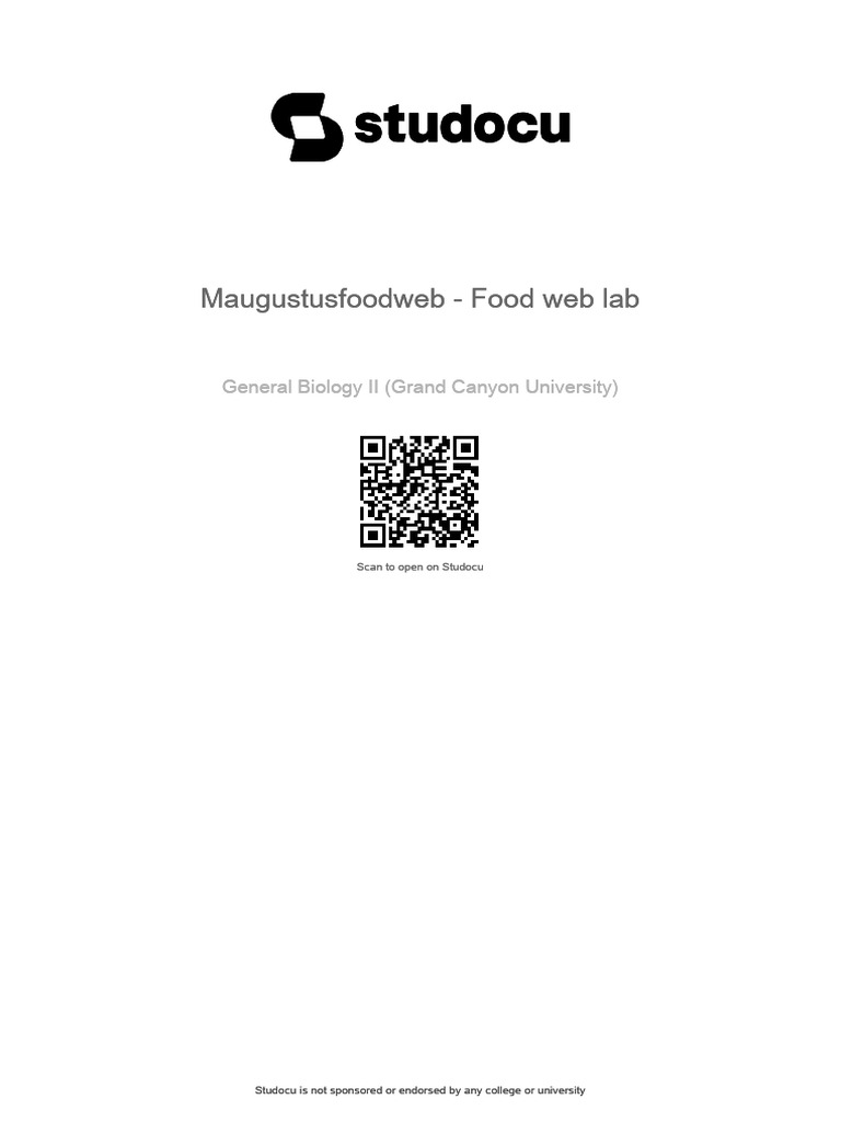 Maugustusfoodweb Food Web Lab | PDF | Experiment | Ecology