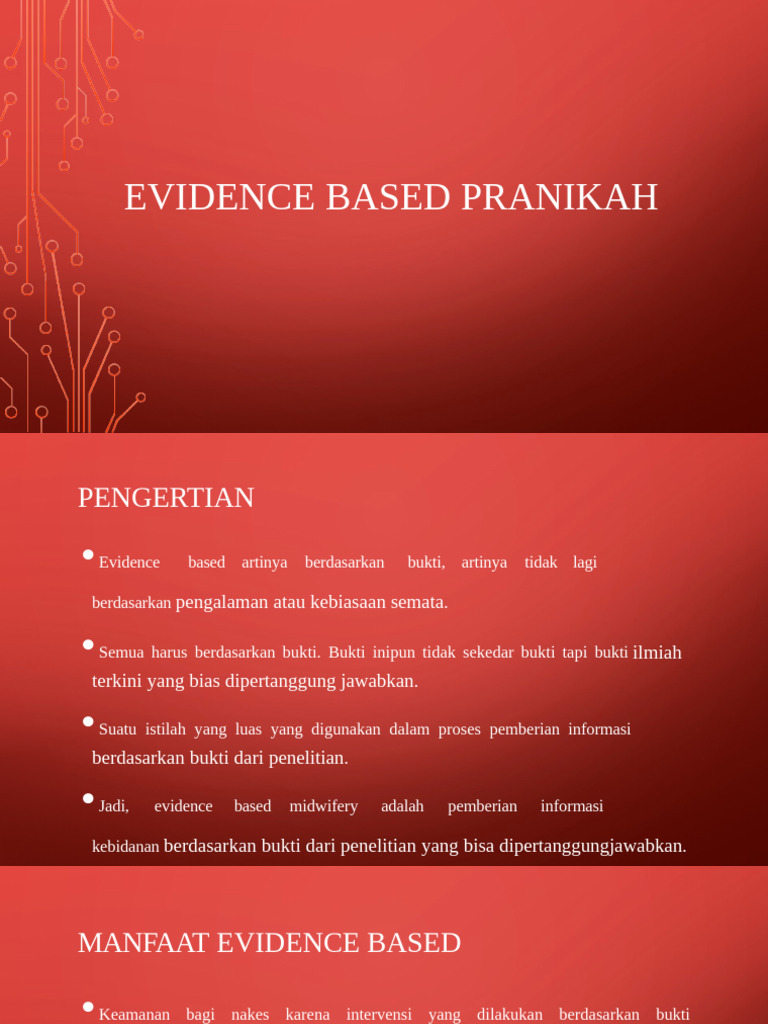 Asuhan Pranikah Berbasis Bukti | PDF