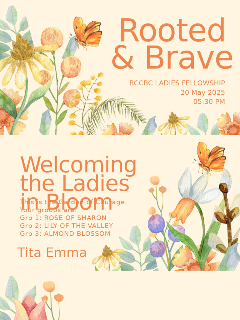 BCCBC Ladies Fellowship Event Agenda | PDF