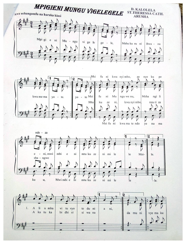 Mpigieni Mungu Vigelegele Pdf