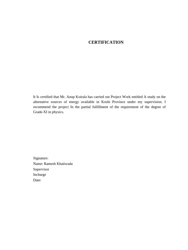 Certification | PDF