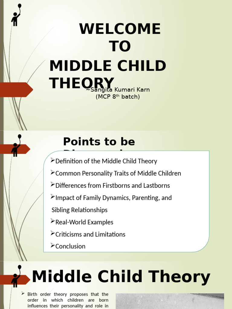 Final PPT For Middle Child Theory | PDF | Sibling | Behavioural Sciences