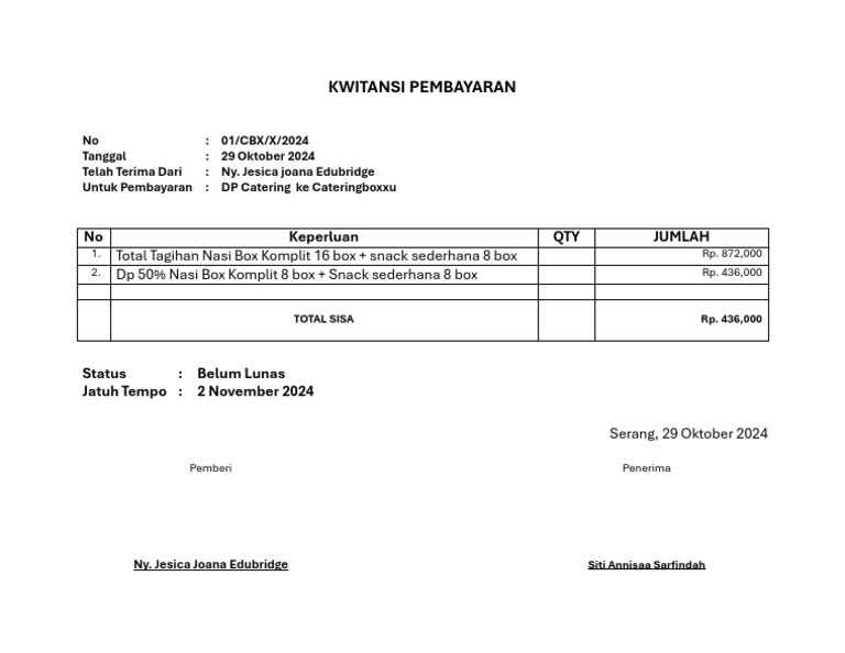 Kwitansi Pembayaran | PDF