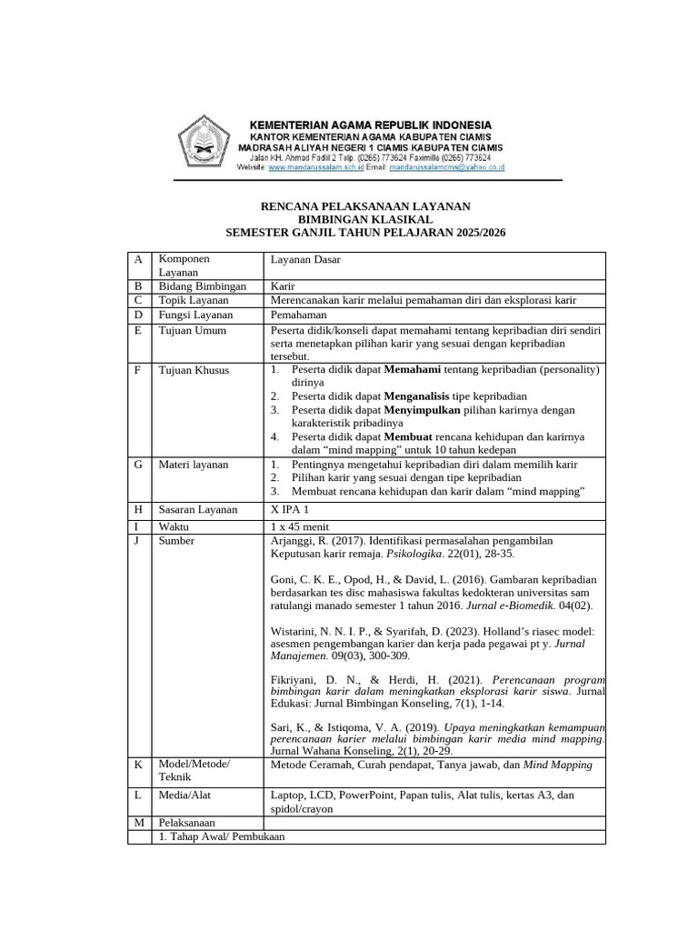 Contoh RPL Karier | PDF