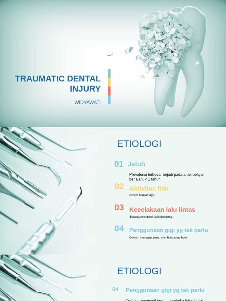 Dental Injury Angk 2016 Kedokteran Gigi. | PDF