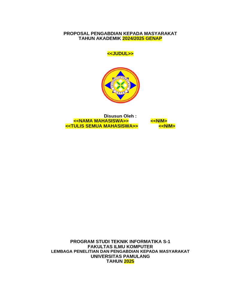 Contoh Proposal PKM Unpam 2024/2025 | PDF