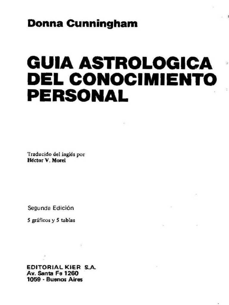 Guia Astrolgica Del Conocimiento Personal Donna Cunningham | PDF