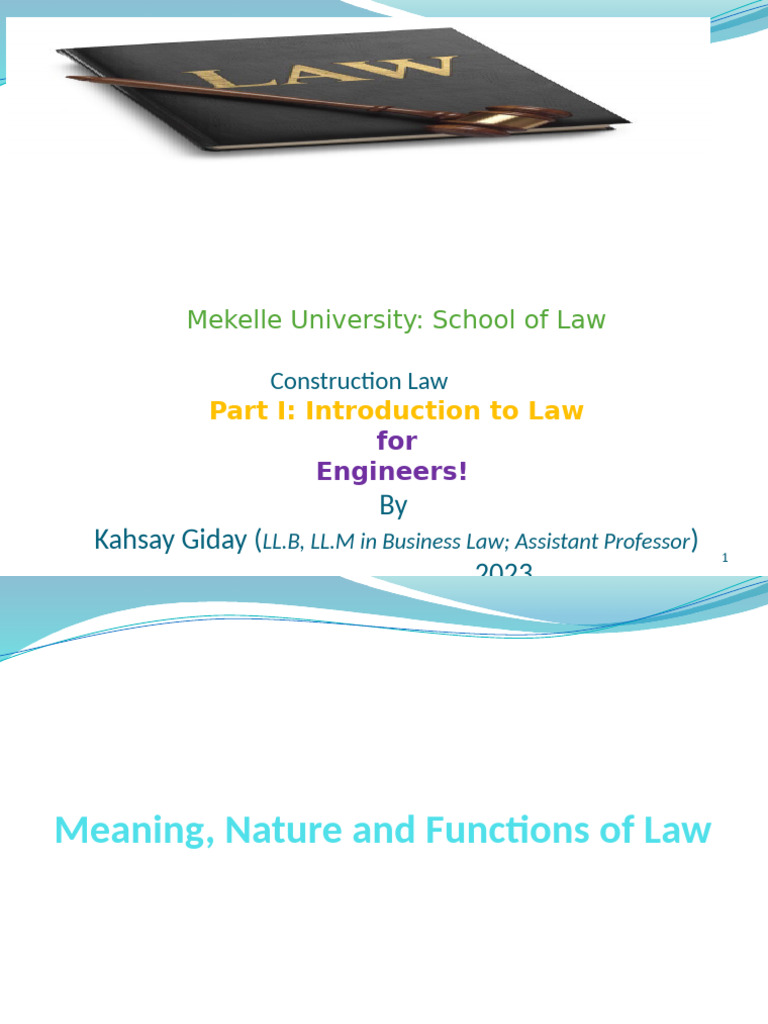 Introduction to Law for Engineers | PDF | Natural Law | State (Polity)