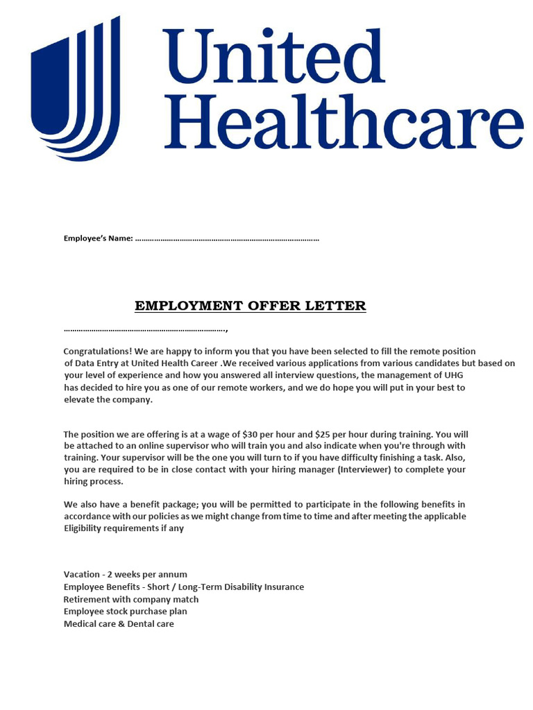 Authorize Offer Letter | PDF | Employment | Salary