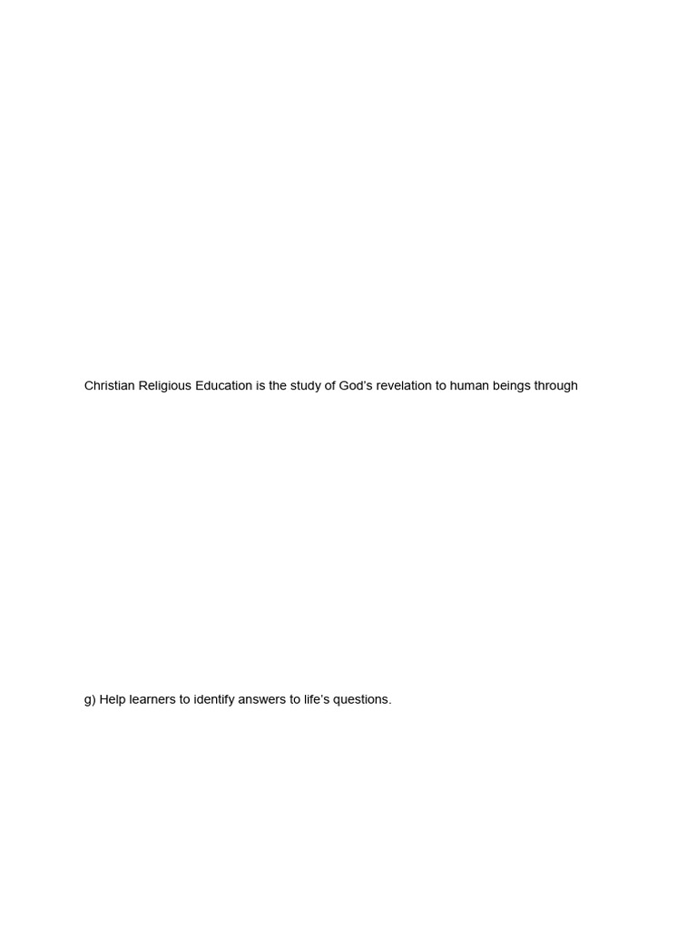 Introduction to Christian Religious Education | PDF | Nevi'im | Twelve ...