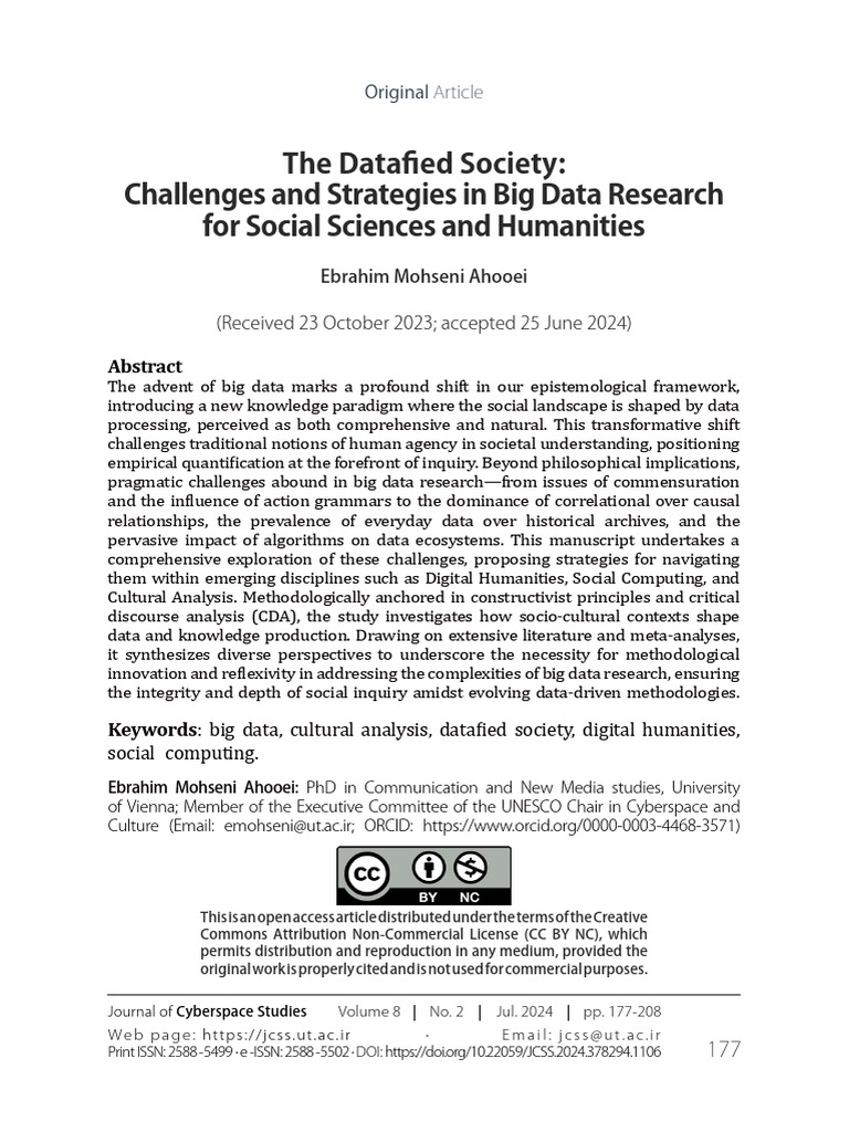The Datafied Society: Challenges and Strategies in Big Data Research ...