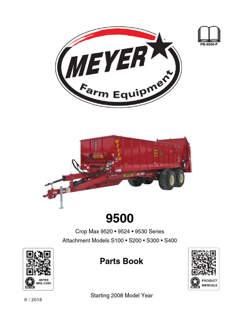 Meyer Spreader Parts Catalog 9500 | PDF | Vehicles | Manufactured Goods