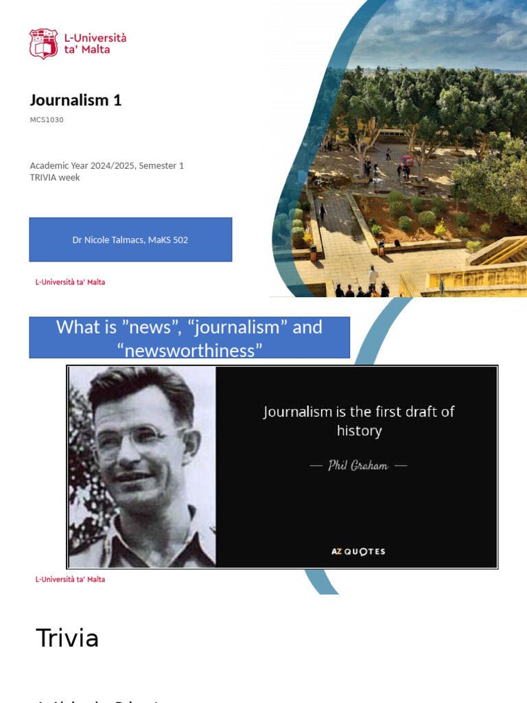 Journalism 1 - Trivia Week | PDF | Government