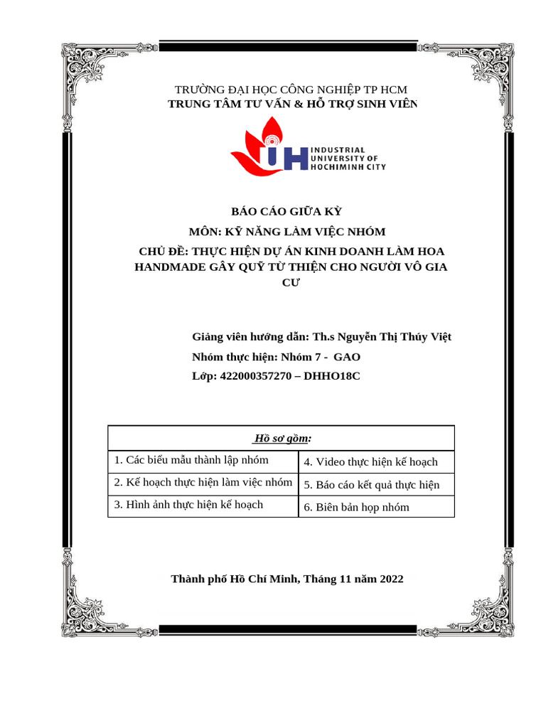 Bài Báo Cáo Môn KNLVN Nhóm 7. Gao | PDF