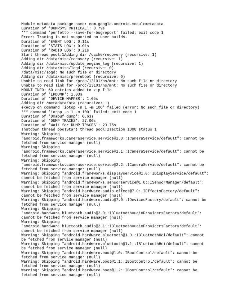 Bugreport S665L GL SP1A.210812.016 2025 02 26 22 10 42 Dumpstate - Log 13042 | PDF | Operating ...