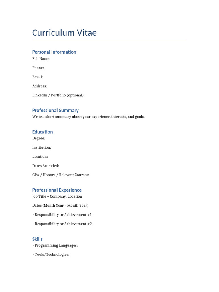 French CV Template Guide | PDF