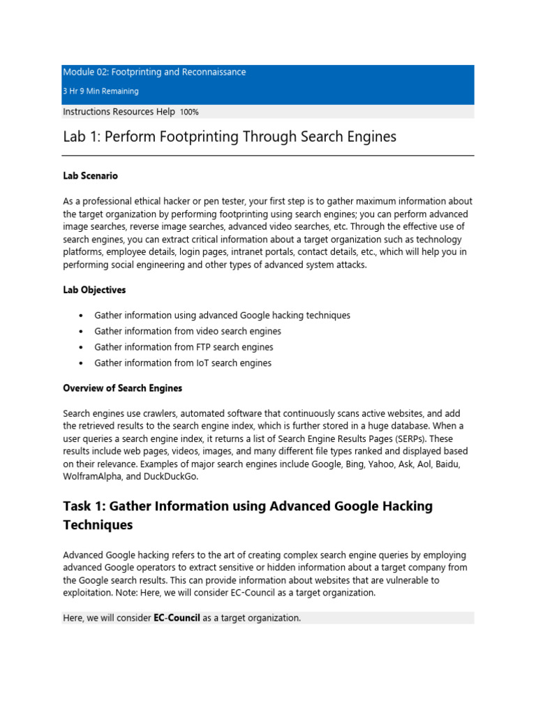 Advanced Footprinting Techniques | PDF | File Transfer Protocol | World ...