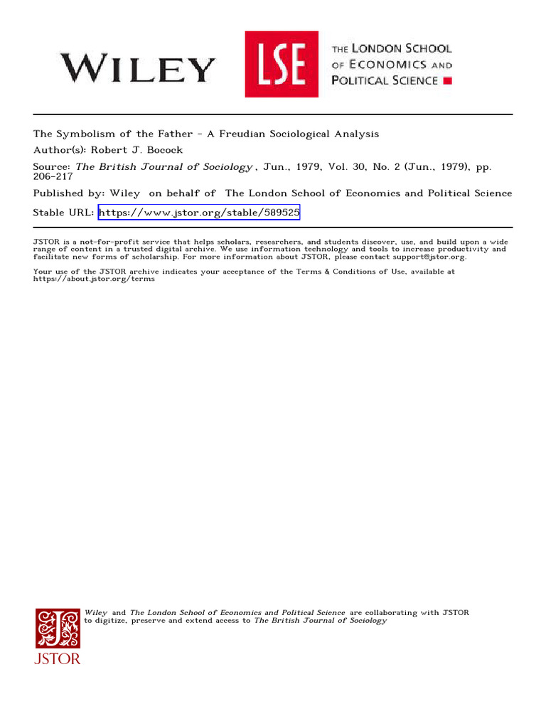 Freudian Analysis of Father Symbolism | PDF | Sigmund Freud ...