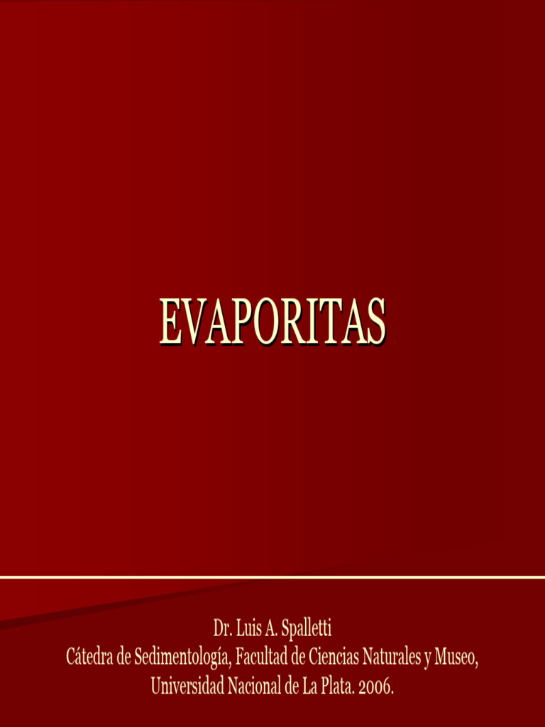 Evaporitas 1 | PDF | Yeso | Roca sedimentaria